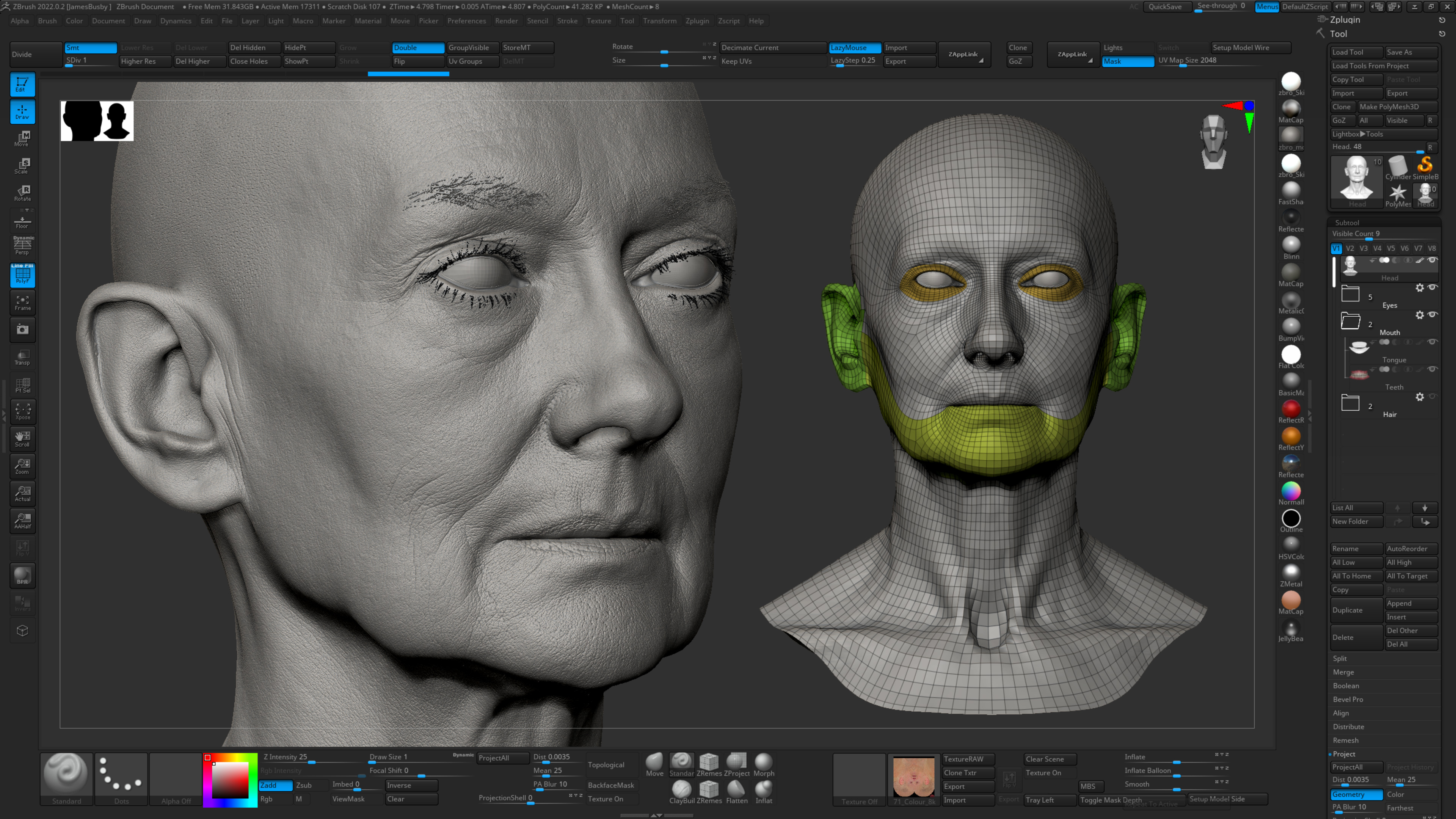HD Female 3D Head Model 45 HD Female 3D Head Model 45